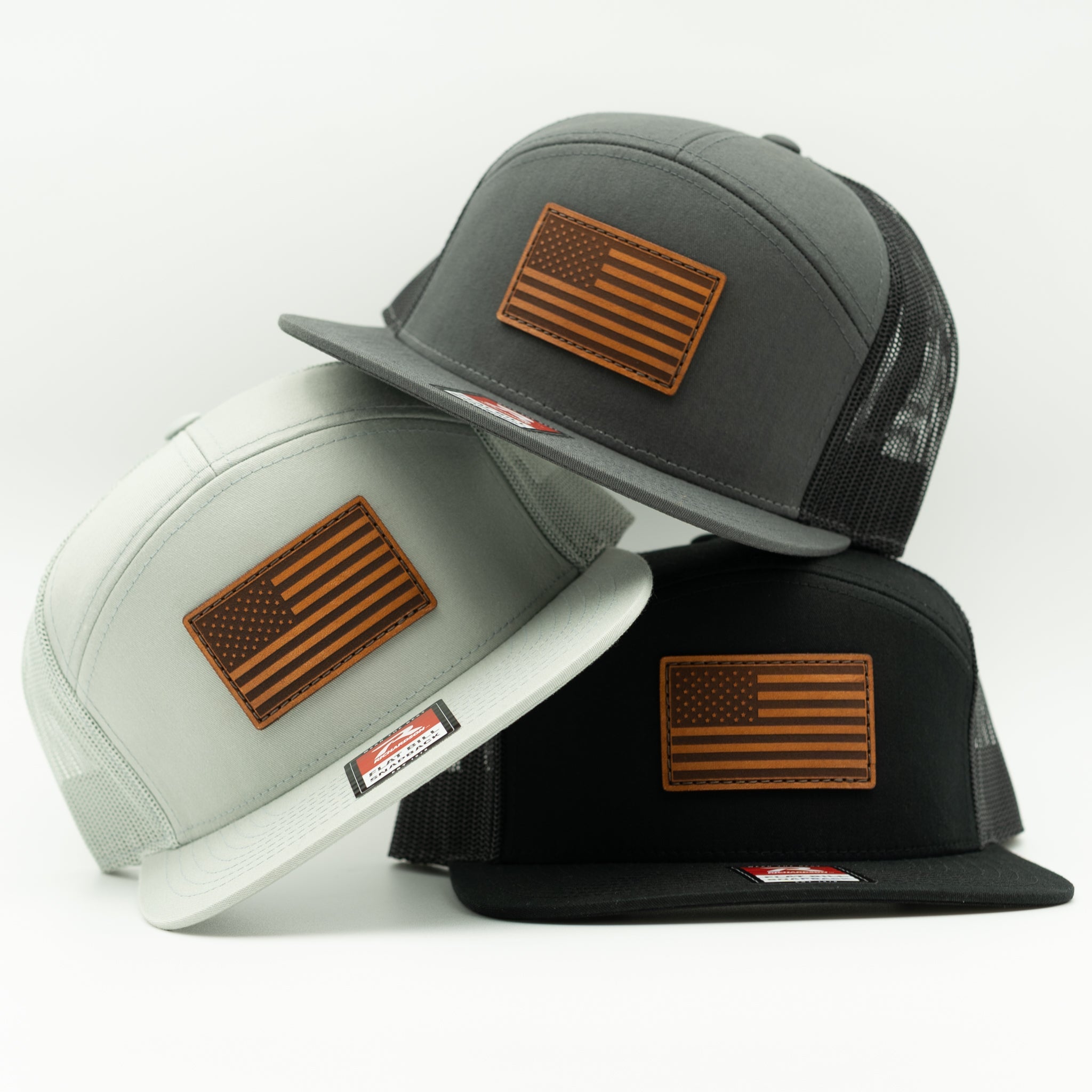 American Flag Patch Hats | Patriotic Leather Hats | Outer Wings