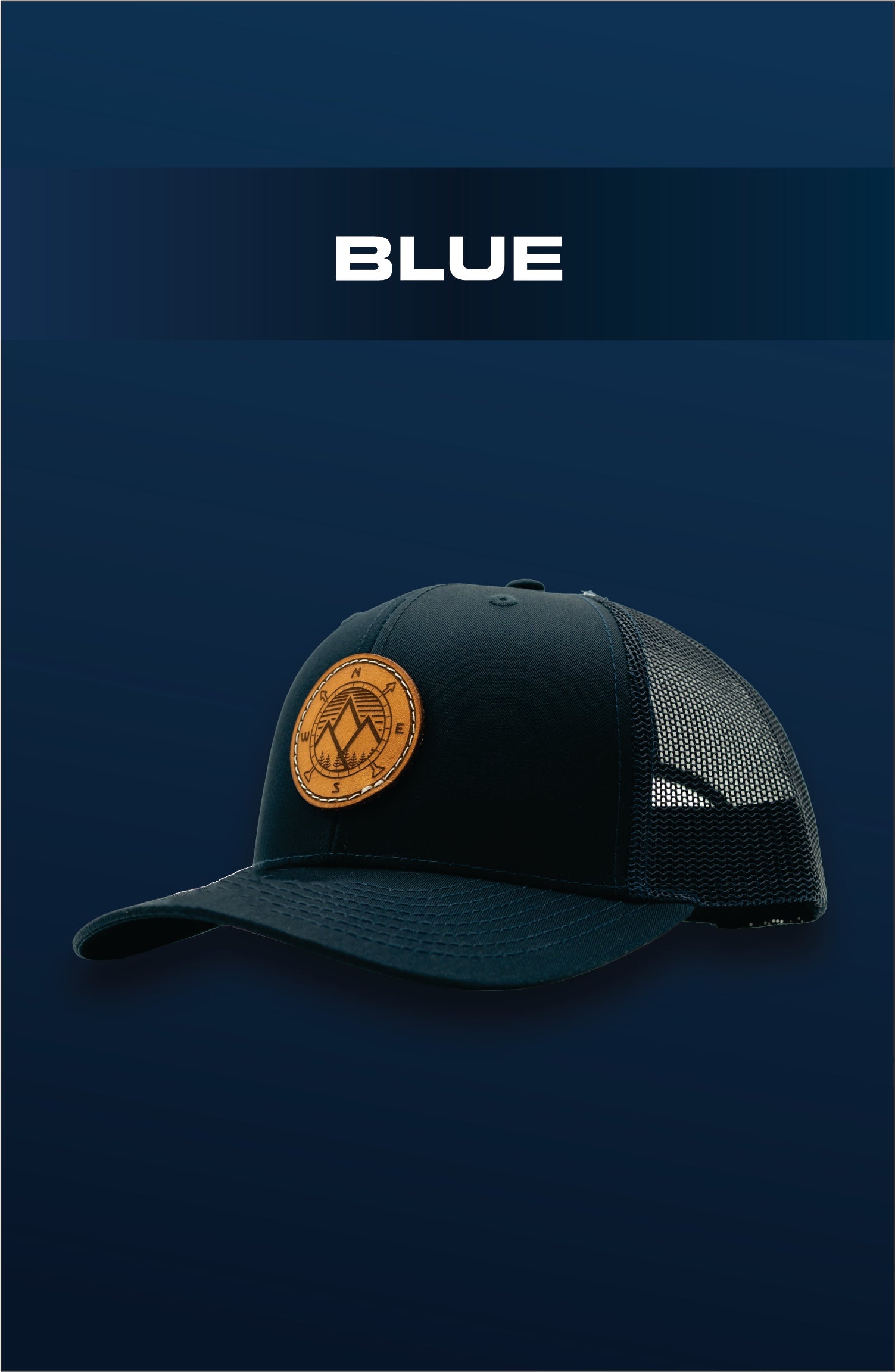 Blue Leather Patch Hats | Mountain Hats by Outer Wings
